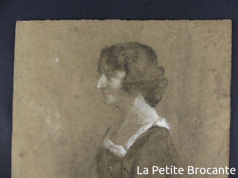 Antoine Louis Manceaux, portrait de femme, fusain et craie (2)
