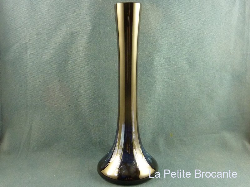 Vase soliflore en verre soufflé irisé